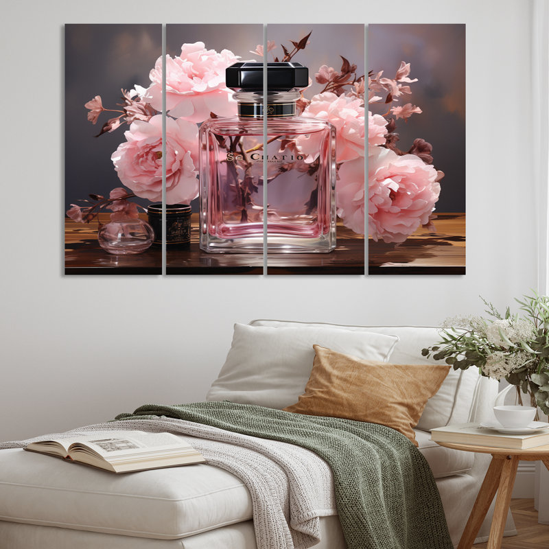 Design Art 4 Floral Perfume Vibrant Elegance III Wall Decor Set Metal | Wayfair